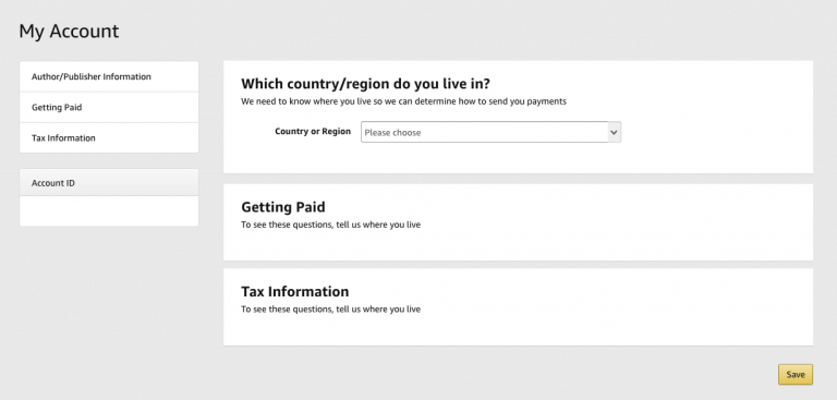 How to set up an account with Amazon KDP – Prepare to Publish